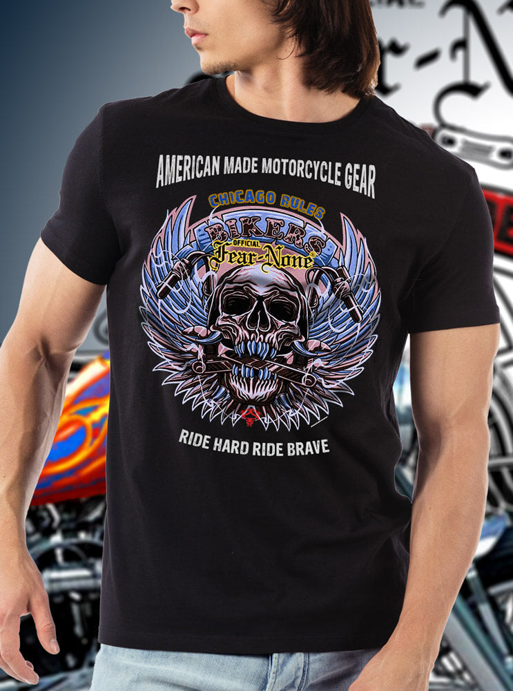 Men's SE "Wrench Skull" Shirt – FEAR-NONE Gear Clothing