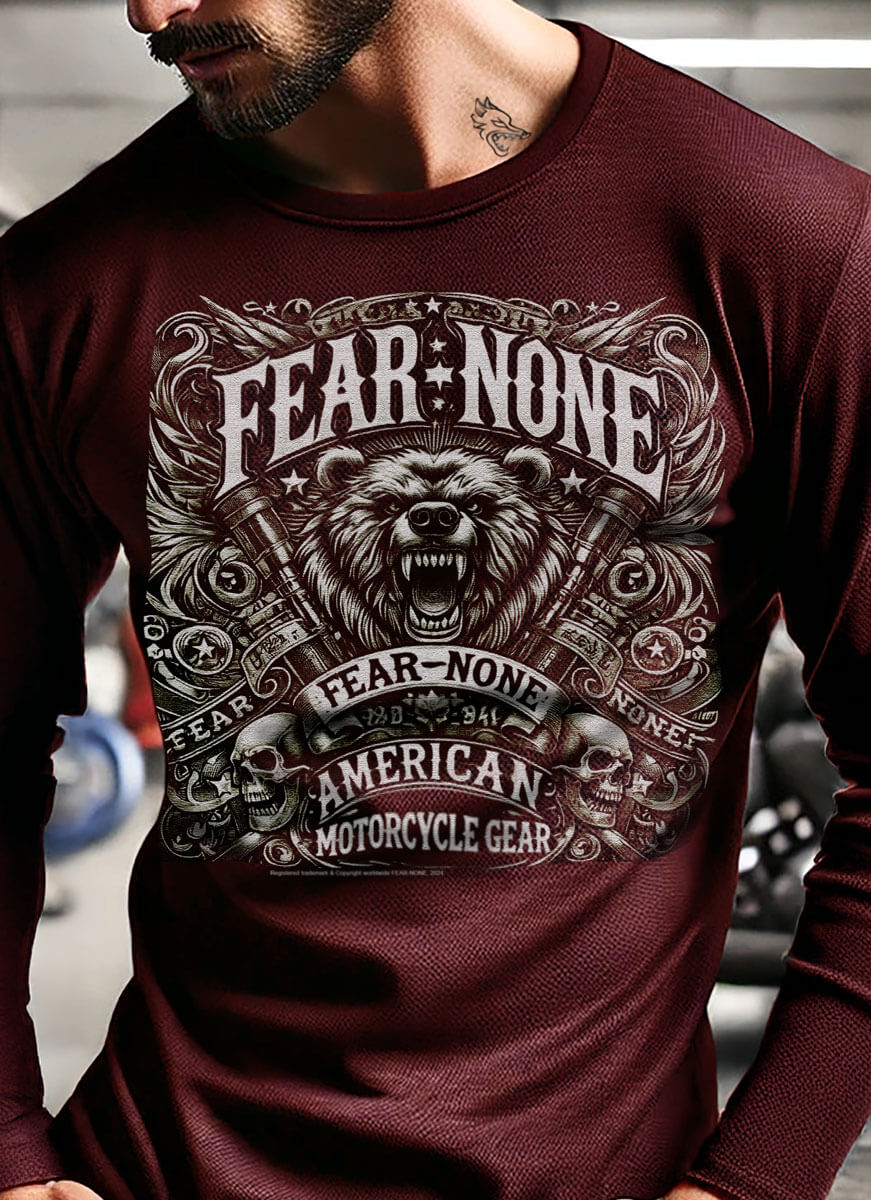 Long Sleeve Red "Hydraulics" Rider – FEAR-NONE Gear Clothing