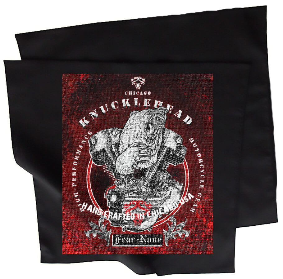 Red Knucklehead Rider Bandana – FEAR-NONE Gear Clothing