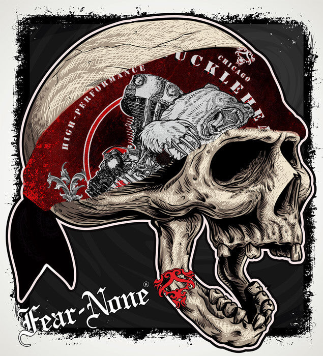 Red Knucklehead Rider Bandana – FEAR-NONE Gear Clothing
